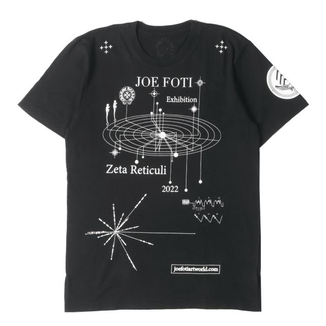 CHROME HEARTS クロムハーツ Tシャツ サイズ:L / 22SS JOE FOTI EXHIBITION 2022 Zeta Reticuli 限定 グラフィック クルーネック Tシャツ / ブラック 黒 / トップス カットソー 半袖【メンズ】【中古】【K4448】