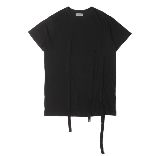 Yohji Yamamoto ヨウジヤマモト Tシャツ サイズ:3 / 22SS 紐調節 コットンジャージー カットソー / POUR HOMME / ホワイト 白 / トップス Tシャツ 半袖【メンズ】【中古】【美品】【K4451】