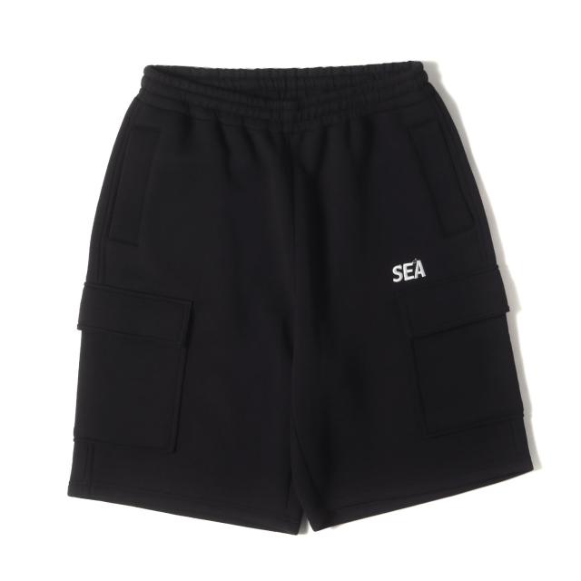 WIND AND SEA ウィンダンシー パンツ サイズ:L / 24SS ボンディングスウェット カーゴ ショーツ / ブラック 黒 / ボトムス ショートパンツ【メンズ】【中古】【K4451】