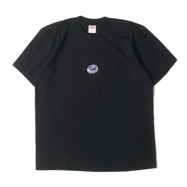 Supreme シュプリーム Tシャツ サイズ:M / ボトルキャップ クルーネック Tシャツ (Bottle Cap Tee) / ブラック 黒 / トップス カットソー 半袖【メンズ】【K4453】