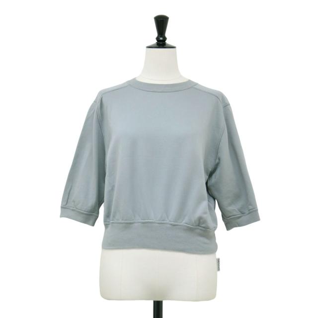 AURALEE オーラリー スウェット グレー サイズ:1(M) / 24春夏 ショートスリーブ スウェットシャツ / ELASTIC HIGH GAUGE SWEAT HALF SLEEVE P/O プルオーバー Tシャツ 半袖 クルーネック コットン / トップス 【レディース】【中古】【K4458】