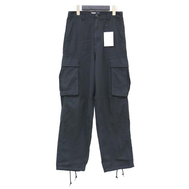 MACPHEE マカフィー パンツ ブラック 黒 サイズ:34(7号) / コットンピケ カーゴ パンツ / ミリタリーパンツ ファティーグパンツ ドローストリング コットン / ボトムス ズボン【レディース】【K4455】