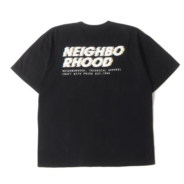 NEIGHBORHOOD ネイバーフッド Tシャツ サイズ:L / 24SS デジタルロゴ クルーネック Tシャツ / ブラック 黒 / トップス カットソー 半袖【メンズ】【中古】【K4456】