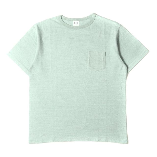 STANDARD CALIFORNIA スタンダードカリフォルニア Tシャツ サイズ:L / 25SS ヴィンテージウォッシュ コットンレーヨン バインダーネック ポケット Tシャツ / ヘザーグリーン / 日本製 / トップス カットソー 半袖【メンズ】【中古】【美品】【K4456】