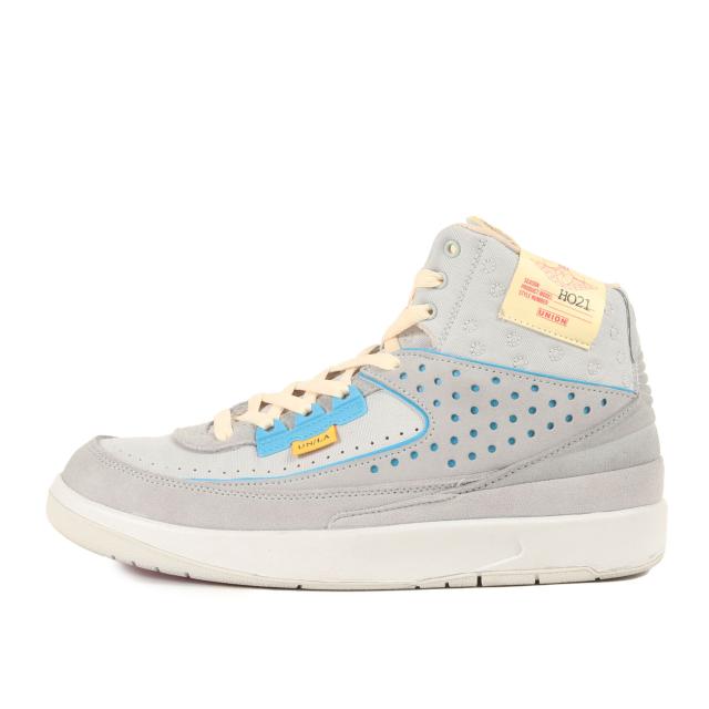 NIKE ナイキ サイズ:26.5cm / UNION AIR JORDAN 2 RETRO SP GREY FOG (DN3802-001) / ユニオン エアジョーダン2 レトロ / グレーフォグ サイレンレッド / US8.5 / ハイカット スニーカー シューズ 靴 / コラボ 別注【メンズ】【中古】【K4460】