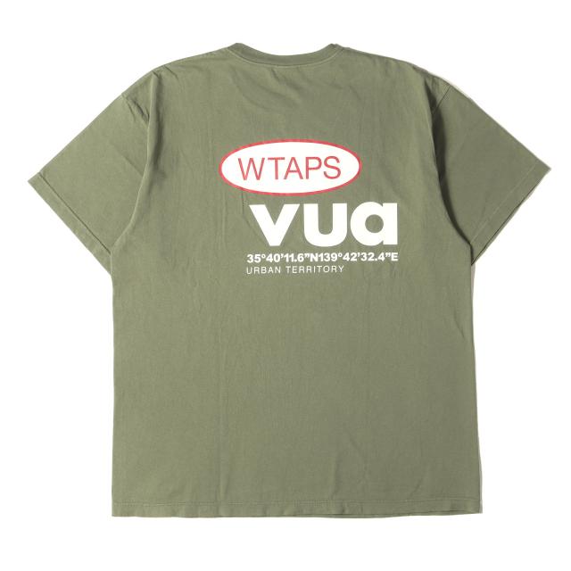 WTAPS ダブルタップス Tシャツ サイズ:L / 23SS グラフィックロゴ クルーネック Tシャツ / オリーブドラブ / トップス カットソー 半袖【メンズ】【中古】【K4466】