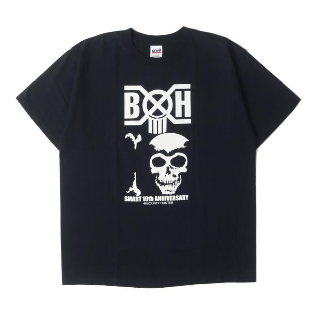 BOUNTY HUNTER バウンティーハンター Tシャツ サイズ:M / 00s smart 創刊10周年記念 クルーネック Tシャツ (デッドストック) / ブラック 黒 / 00年代 アーカイブ / トップス カットソー 半袖 / コラボ【メンズ】【K4463】