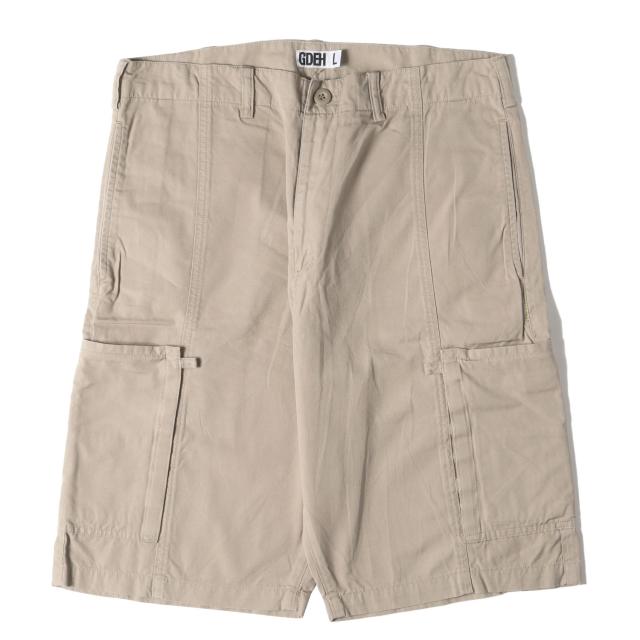 GOOD ENOUGH グッドイナフ パンツ サイズ:L / 00s ユーティリティポケット コットン ショーツ / ベージュ / ボトムス ショートパンツ ズボン / 00年代 アーカイブ【メンズ】【中古】【K4464】