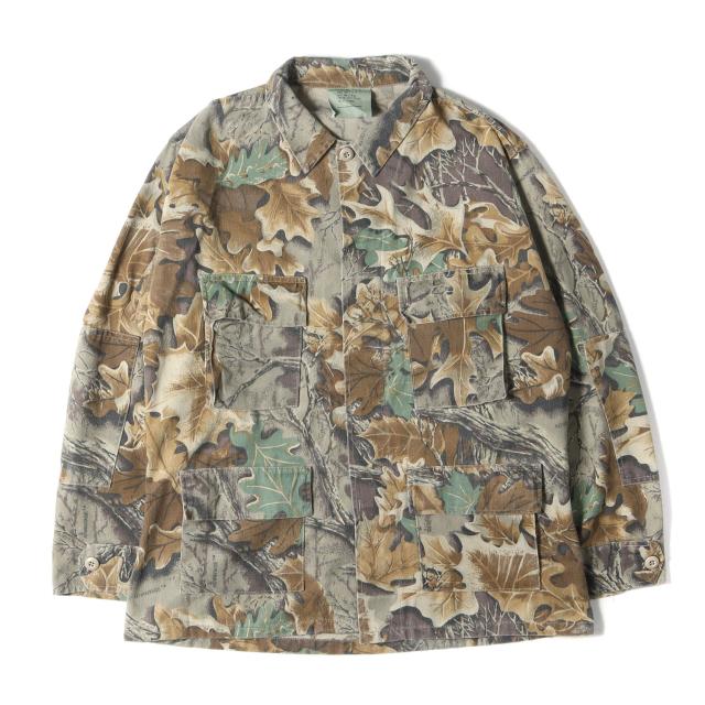 U.S.VINTAGE ヴィンテージ 90s ATLANCO リアルツリーカモ BDU ミリタリー シャツジャケット USA製 迷彩 サイズ:MEDIUM-REGULAR(M-R) アウター ブルゾン コート 上着【メンズ】【中古】【K4238】