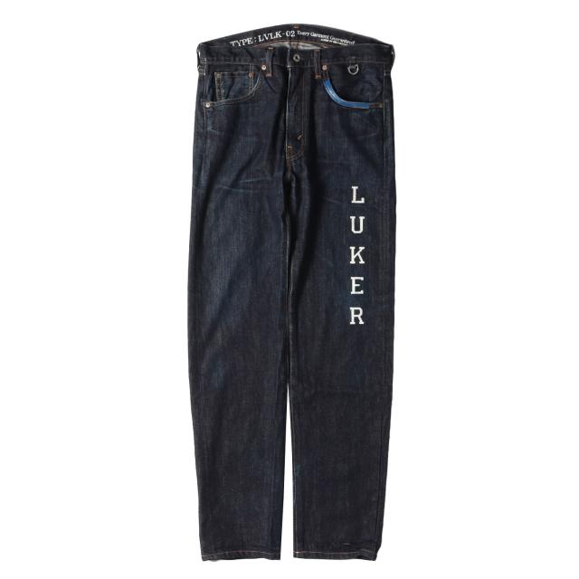 LUKER BY NEIGHBORHOOD ルーカー パンツ サイズ:W32(M) / Levis ロゴプリント テーパード デニムパンツ / インディゴ / ボトムス ジーンズ ジーパン / コラボ【メンズ】【中古】【K4468】