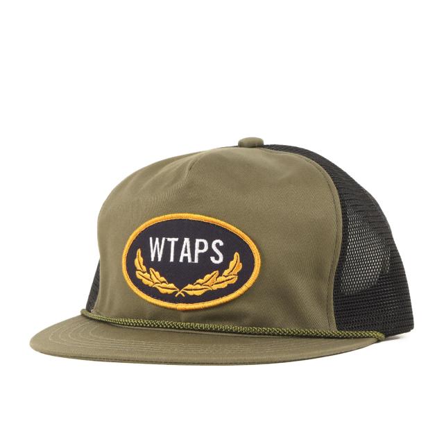 WTAPS ダブルタップス キャップ / ワッペンロゴ メッシュ キャップ (MILITIA 03 CAP) / オリーブドラブ / ブランド 帽子【メンズ】【中古】【美品】【K4469】