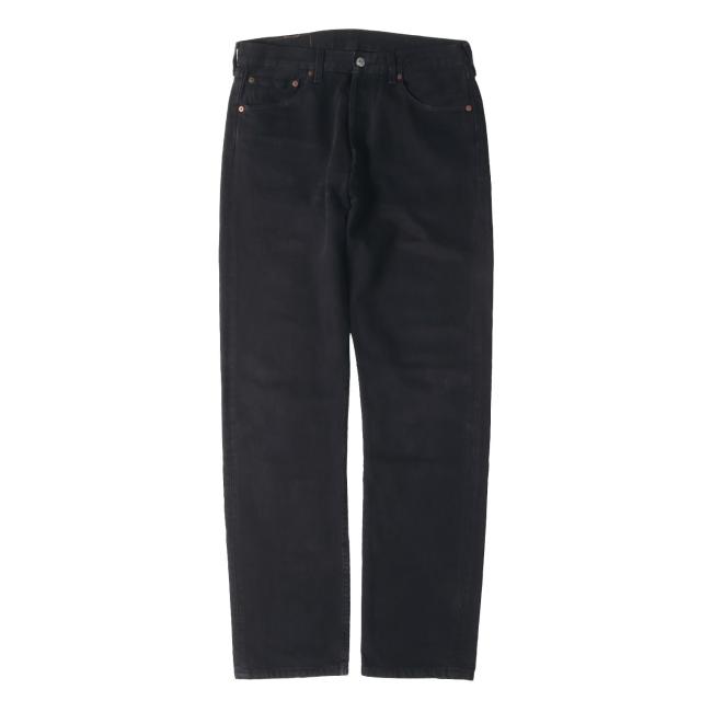 Levis / vintage ヴィンテージ リーバイス パンツ サイズ:33×34 / 00s EUROモデル 501 後染め ブラック デニムパンツ (0501-0165) / ブラック 黒 / 00年代 古着 / ボトムス ジーンズ ジーパン【メンズ】【中古】【K4470】