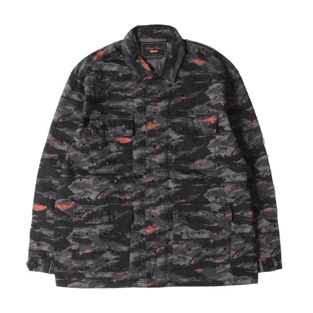Supreme シュプリーム ジャケット サイズ:S 23SS UNDERCOVER スタッズ付き ミリタリー BDUジャケット Studded BDU Jacket ブラック 黒 アウター ブルゾン コート 上着 コラボ【メンズ】【K4178】