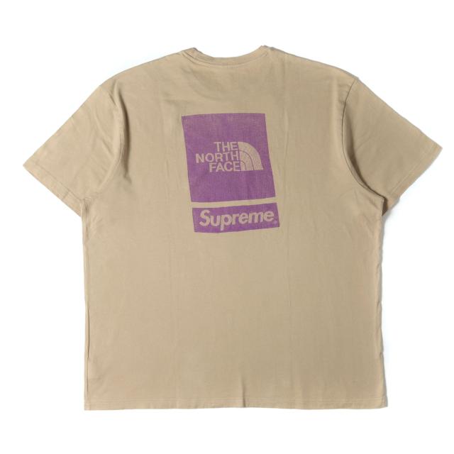 Supreme シュプリーム Tシャツ サイズ:XL / 24SS THE NORTH FACE ロゴプリント クルーネック Tシャツ (S/S Top) / カーキ / トップス カットソー 半袖【メンズ】【中古】【美品】【K4471】