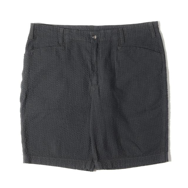 TENDERLOIN テンダーロイン パンツ サイズ:XL / 20SS シアサッカー フリスコ ワークショーツ (BDP SHORTS SOCCER) / チャコール / ボトムス ショートパンツ【メンズ】【中古】【美品】【K4472】