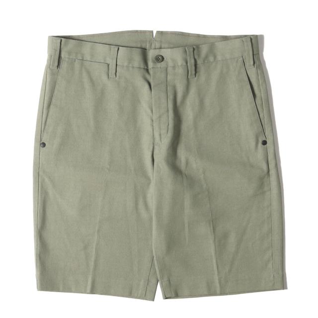 BRIEFING ブリーフィング パンツ サイズ:M / ポリコットンリネン ショート スラックス パンツ (DRESS SHORT PANTS BRG202M06) / セージグリーン / ボトムス ショートパンツ【メンズ】【中古】【美品】【K4473】