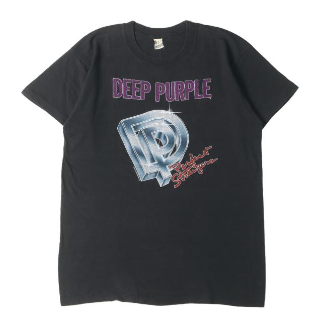 Vintage Music Item / 80s Deep Purple Perfect Strangers Tシャツ (SCREEN STARS / USA製) / ブラック 黒 / サイズ:XL / 80年代 ヴィンテージ 古着 / トップス カットソー 半袖【メンズ】【中古】【K4474】