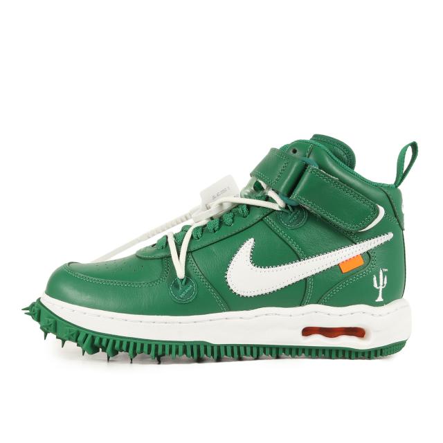 OFF-WHITE オフホワイト サイズ:26.0cm 23SS NIKE AIR FORCE 1 MID SP LTHR PINE GREEN (DR0500-300) ナイキ エア フォース1 ミッド パイングリーン ホワイト US8 ミドルカット スニーカー シューズ 靴【メンズ】【K4176】