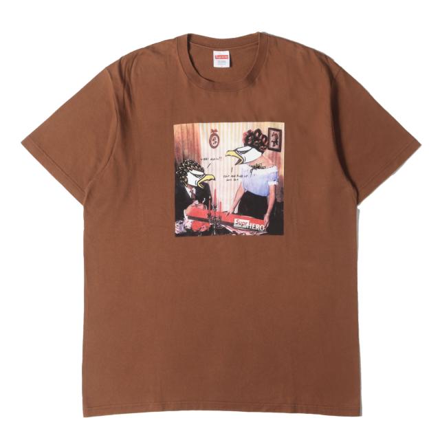 Supreme シュプリーム Tシャツ サイズ:L / 22SS ANTIHERO フォトコラージュ クルーネック Tシャツ (Curbs Tee) / ブラウン / トップス カットソー 半袖 / コラボ【メンズ】【中古】【K4478】