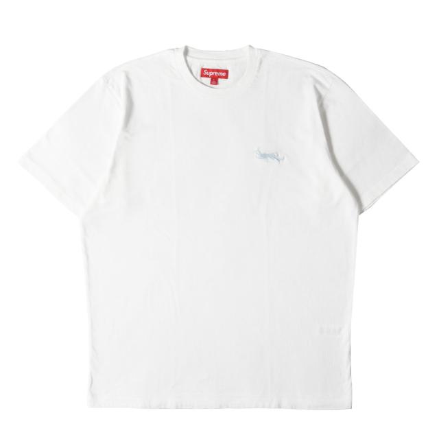 Supreme シュプリーム Tシャツ サイズ:L / 24SS ウォッシュ加工 タギングロゴ クルーネック Tシャツ (Washed Tag S/S Top) / ホワイト 白 / トップス カットソー 半袖【メンズ】【中古】【美品】【K4479】