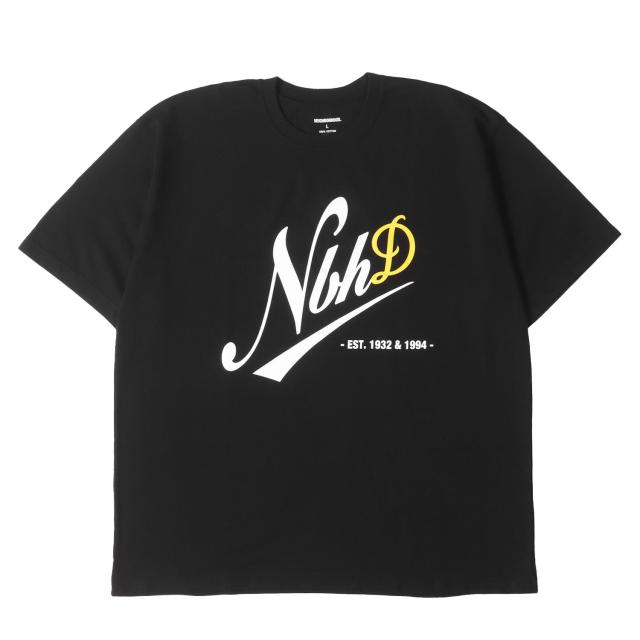 NEIGHBORHOOD ネイバーフッド Tシャツ サイズ:L / 23SS Danner ブランドロゴ クルーネック Tシャツ / ブラック 黒 / トップス カットソー 半袖 / コラボ【メンズ】【中古】【美品】【K4479】