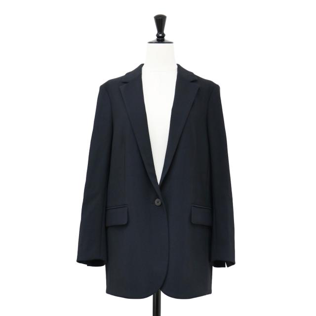 Theory セオリー ジャケット ブラック 黒 サイズ:0 S / テーラード ジャケット / PRECISION PONTE CASUAL BLAZER LS 1B ボクシーシルエット ストレッチ ナイロンジャージー ウォッシャブル / アウター 上着 羽織り / 日本製 【レディース】【中古】【K4479】