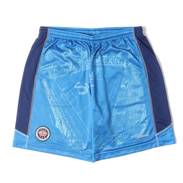 Supreme シュプリーム パンツ サイズ:L / 24SS ジャガードロゴ サッカー ショーツ (Jacquard Soccer Short) / ブルー / ボトムス ショートパンツ ズボン【メンズ】【中古】【美品】【K4480】