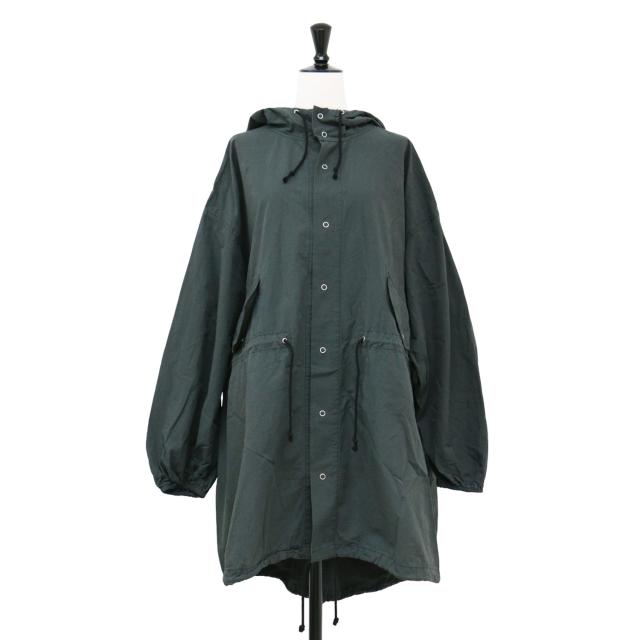 BEAMS BOY ビームスボーイ コート ダークグレー サイズ:FREE / スノー パーカ コート / モッズコート ミドル丈 フード付き ミリタリー コットン / アウター ジャケット 上着 羽織り【レディース】【中古】【K4480】