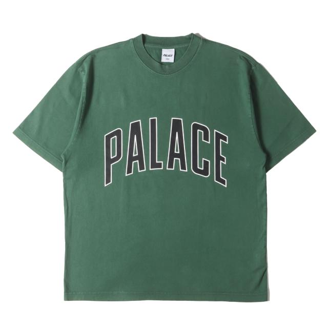 PALACE パレス Tシャツ サイズ:L / 24SS アーチロゴ ヘビーウェイト クルーネック Tシャツ (Athletic Heavy T-Shirt) / グリーン(Racey Green) / トップス カットソー 半袖【メンズ】【中古】【K4481】