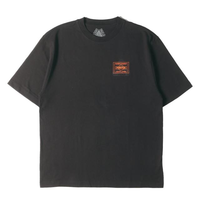 PALACE パレス Tシャツ サイズ:L / 24AW ×PORTER コラボロゴ クルーネック Tシャツ (Logo T-Shirt) / ブラック 黒 / トップス カットソー 半袖【メンズ】【中古】【K4481】