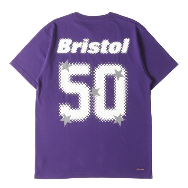 F.C.Real Bristol エフシーレアルブリストル Tシャツ サイズ:S / 23AW ナンバリングロゴ クルーネック Tシャツ (50 LETTERED EMBLEM TEE) / パープル / トップス カットソー 半袖【メンズ】【中古】【K4481】