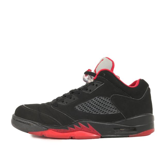 NIKE ナイキ サイズ:26.5cm / AIR JORDAN 5 RETRO LOW ALTERNATE 90 (819171-001) / エアジョーダン5 レトロ ロー オルタネイト90 / ブラック ジムレッド 黒赤 / US8.5 / ローカット スニーカー シューズ 靴【メンズ】【中古】【K4484】