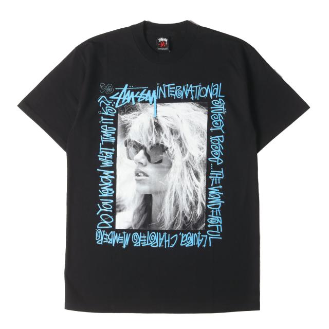 STUSSY ステューシー Tシャツ サイズ:M / 00s ローラ フォト クルーネック Tシャツ (S/S LAURA TEE) / ブラック 黒 / トップス カットソー 半袖【メンズ】【K4485】