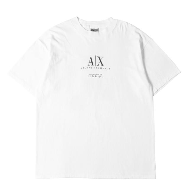 ARMANI JEANS アルマーニ ジーンズ Tシャツ サイズ:XL / 90s ボルトナット 両面プリント ARMANI EXCHANGE Tシャツ / ホワイト 白 / 90年代 アーカイブ / トップス カットソー 半袖【メンズ】【中古】【K4487】