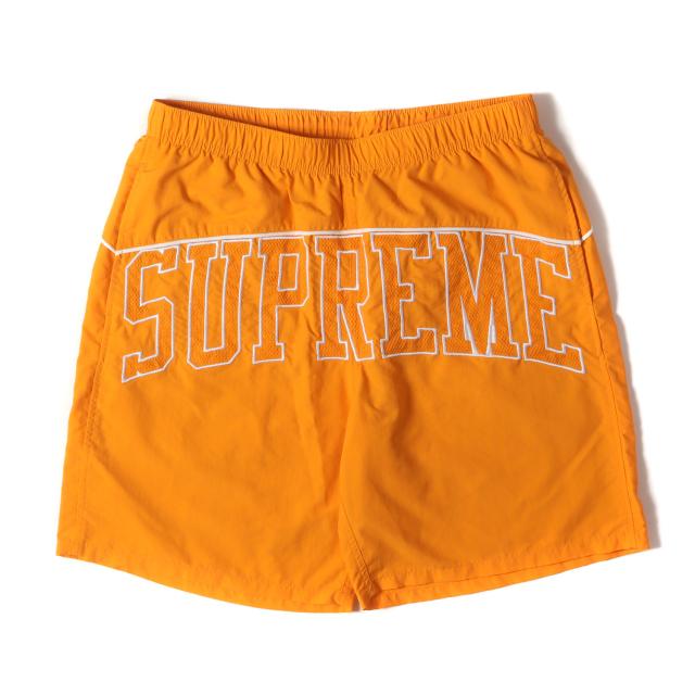 Supreme シュプリーム パンツ サイズ:M / 22SS アーチロゴ ウォーターショーツ (Arc Water Short) / オレンジ / ボトムス ショートパンツ【メンズ】【中古】【美品】【K4487】