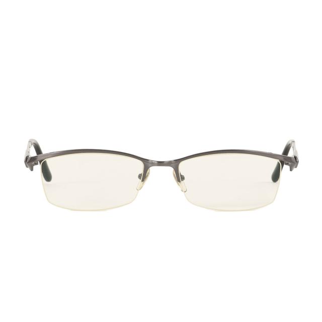 Ray Ban レイバン チタニウムフレーム ハーフリム サングラス (RB8723D 1026) ポリッシュ / ガンメタルフレーム クリアレンズ / 55□18-145 / ブランド 眼鏡【メンズ】【中古】【K4487】
