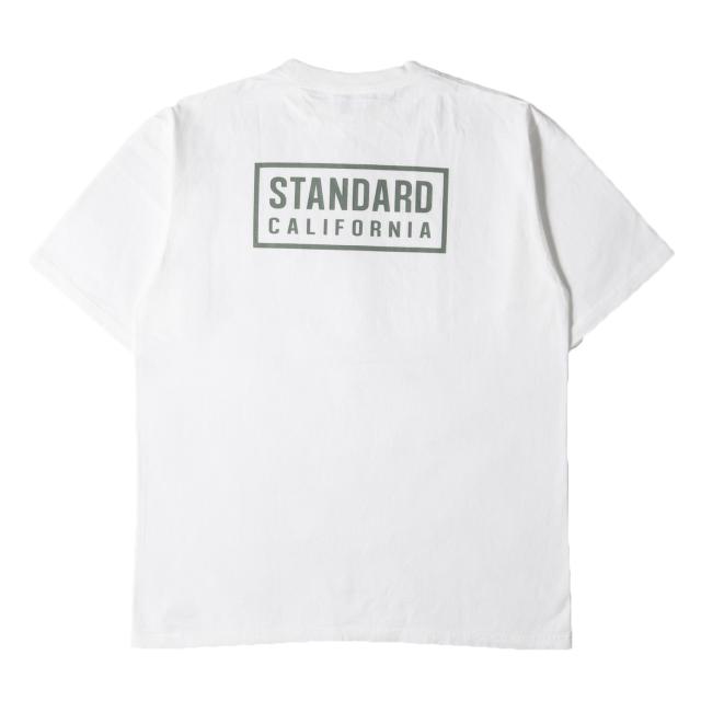 STANDARD CALIFORNIA スタンダードカリフォルニア Tシャツ サイズ:XL / 24AW ヘビーウェイト ボックス ロゴ クルーネック Tシャツ (SD Heavyweight Box Logo T) / ホワイト 白 / トップス カットソー 半袖【メンズ】【中古】【K4487】
