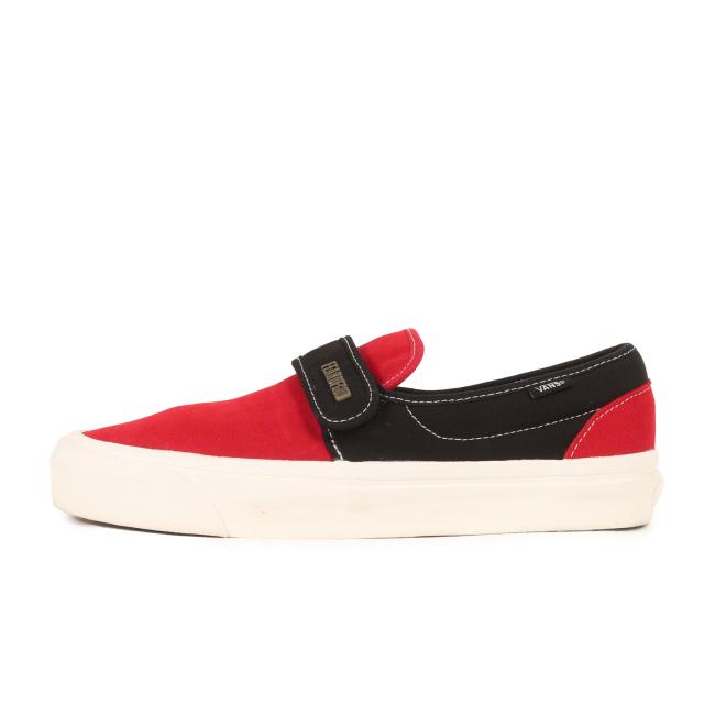 FEAR OF GOD フィアオブゴッド サイズ:28.0cm / VANS SLIP-ON 47 V DX / バンズ コラボ スリッポン / レッド ブラック / US10 / ローカット スニーカー シューズ 靴 / コラボ 別注【メンズ】【中古】【美品】【K4491】