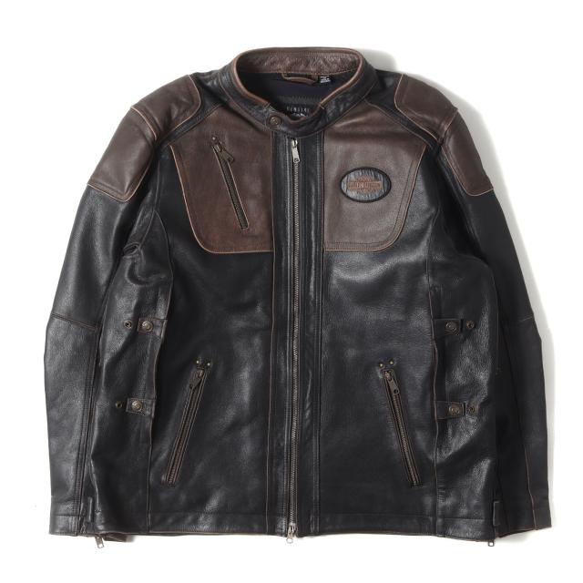 HARLEY-DAVIDSON ハーレーダビッドソン ジャケット サイズ:2XL 21AW レザー シングル ライダースジャケット Triple Vent System Jacket ダークブラウン ブラウン アウター ブルゾン 上着【レディース】【中古】【K4202】