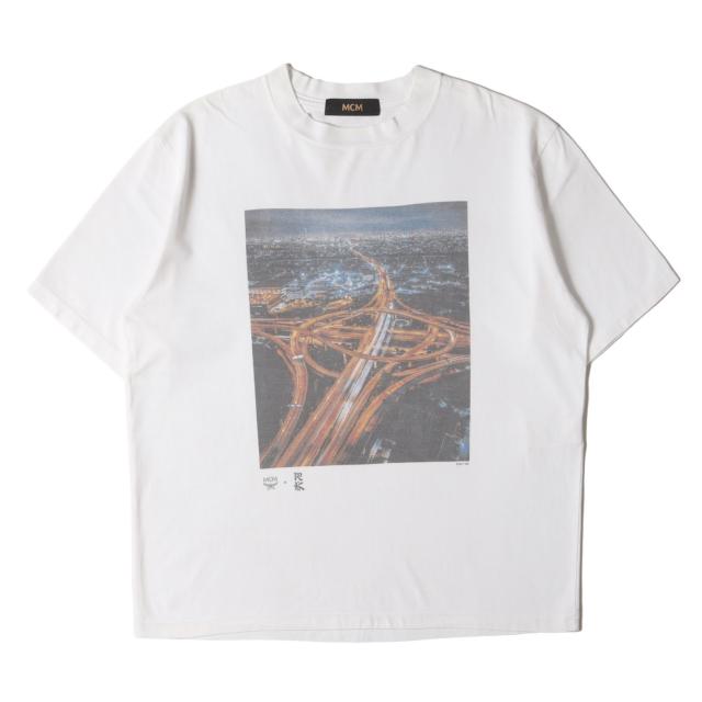 MCM エムシーエム Tシャツ サイズ:XL / RK フォトグラフィック クルーネック Tシャツ (Unisex Special Selection Souvenir T-shirt) / MADE IN JAPAN / ホワイト 白 / トップス カットソー 半袖【メンズ】【中古】【K4491】
