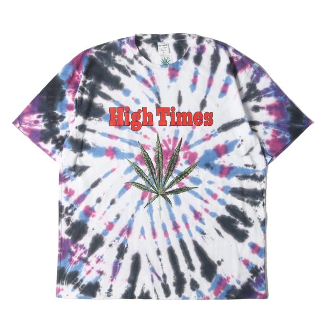 WACKO MARIA ワコマリア Tシャツ サイズ:XL / 24SS HIGHTIMES マリファナ タイダイ染め Tシャツ (TIE DYE T-SHIRT) / ホワイト 白 / トップス カットソー 半袖【メンズ】【中古】【美品】【K4492】