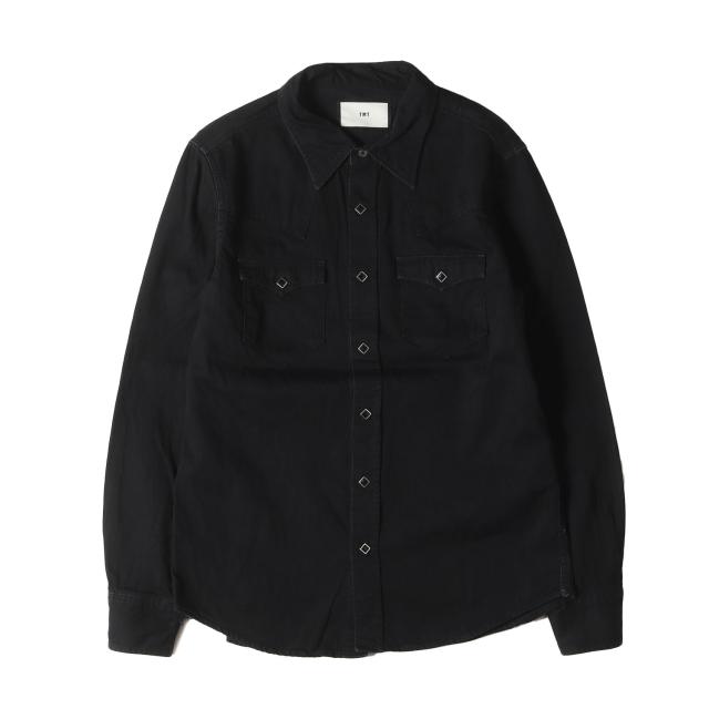 TMT シャツ サイズ:L 23AW ブラックデニム ウエスタンシャツ ブラック 黒 トップス カジュアルシャツ 長袖【メンズ】【中古】【K4212】