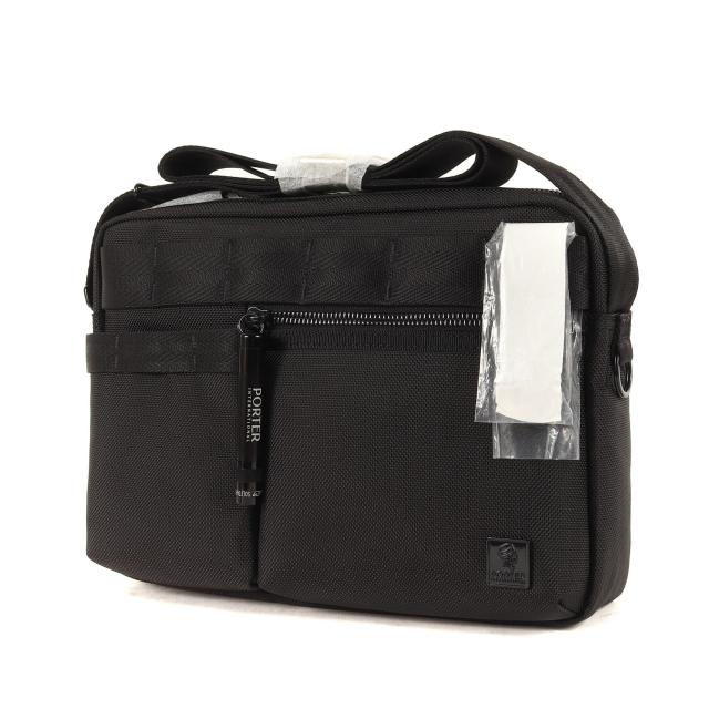 PORTER INTERNATIONAL ポーター インターナショナル ナイロンキャンバス ショルダーバッグ 2023年製 ブラック 黒 吉田カバン【メンズ】【K4210】