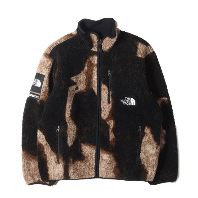 Supreme シュプリーム ジャケット サイズ:M 21AW THE NORTH FACE ブリーチド デニム フリース ジャケット Bleached Denim Fleece Jacket ブラック 黒 アウター ブルゾン 上着 コラボ【メンズ】【中古】【美品】【K4208】