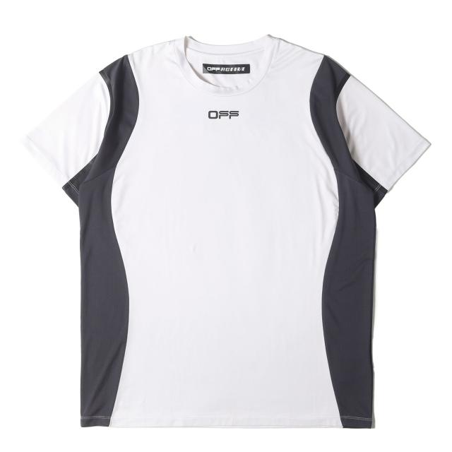 OFF-WHITE オフホワイト Tシャツ サイズ:XL / 20SS ストレッチジャージー アクティブ Tシャツ (ACTIVE S/S TEE) / ホワイト ブラック 白黒 / トップス カットソー 半袖【メンズ】【中古】【K4496】