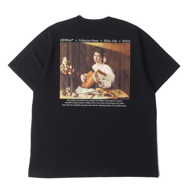 OFF-WHITE オフホワイト Tシャツ サイズ:XS / 21AW 絵画グラフィック オーバーサイズ Tシャツ (Caravaggio Hand Tee) / ブラック 黒 / トップス カットソー 半袖【メンズ】【中古】【美品】【K4498】