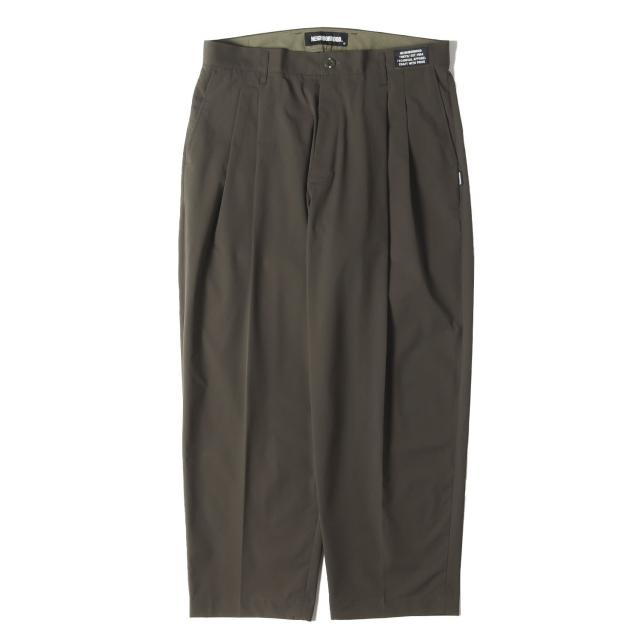 NEIGHBORHOOD ネイバーフッド パンツ サイズ:M / 22SS ストレッチ 2タック ワイドテーパード パンツ (TWO TUCK / E-PT) / オリーブドラブ / ボトムス ズボン【メンズ】【中古】【K4498】