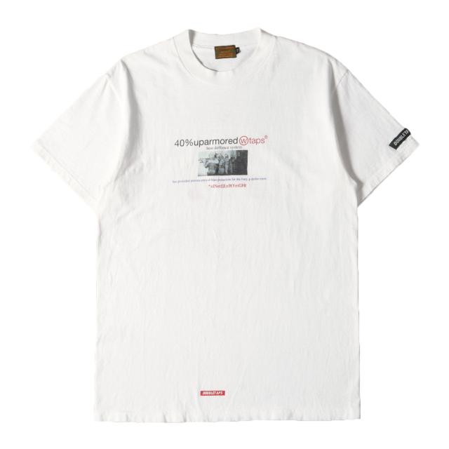 WTAPS ダブルタップス Tシャツ サイズ:M 90s 初期モデル ミリタリー フォトプリント クルーネックTシャツ ホワイト 白 トップス カットソー 半袖【メンズ】【中古】【K4215】