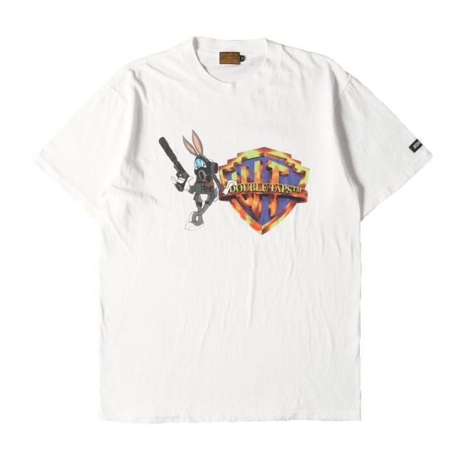 WTAPS ダブルタップス Tシャツ サイズ:M 90s 初期モデル バックスバニー パロディー クルーネックTシャツ ホワイト 白 トップス カットソー 半袖【メンズ】【中古】【K4215】