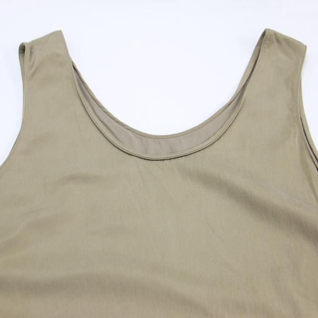 IENA イエナ タンクトップ カーキ サイズ:FREE / 24秋冬 キュプラ フィブリル ロング タンクトップ / ブラウス プルオーバー ノースリーブ ドロスト / トップス カットソー【レディース】【中古】【K4499】 IENA イエナ タンクトップ カーキ サイズ:FREE / 24秋冬 キュプラ